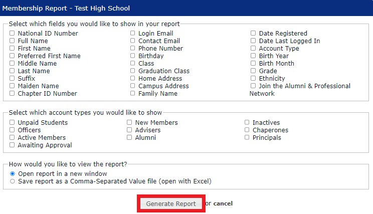 How to Create Membership Reports – Future Business Leaders of America