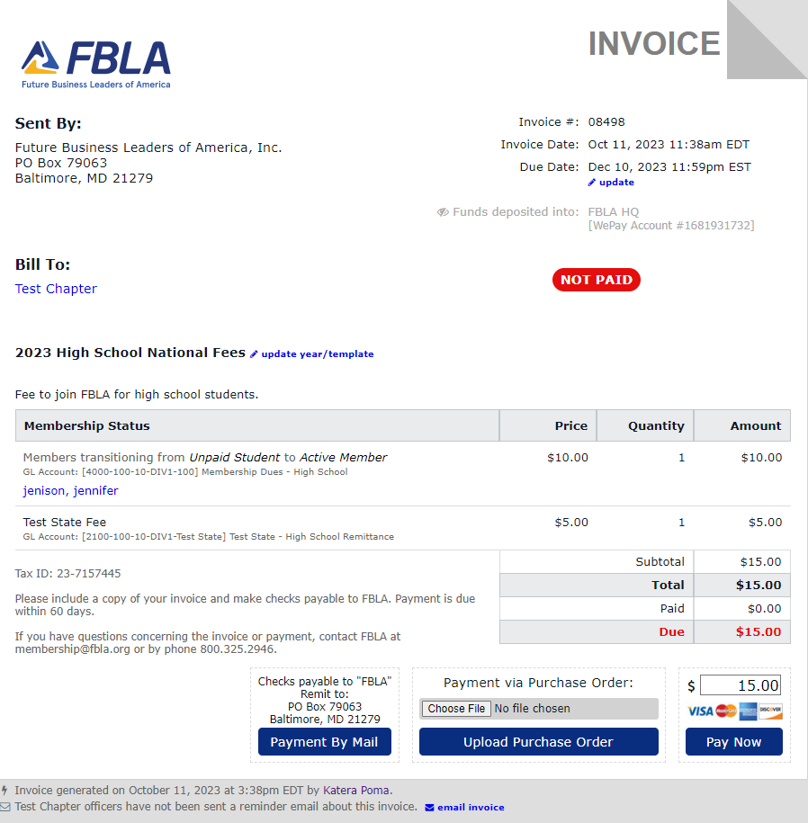 Create Invoice/Quote aka Transition Members – Future Business Leaders ...